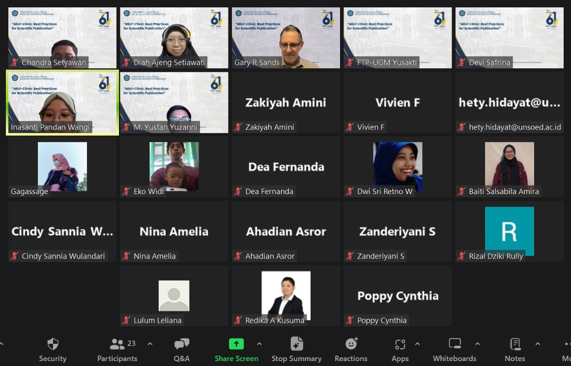 Prof. Dr. Gary R. Sand Berikan Kuliah Daring tentang Publikasi Ilmiah ...