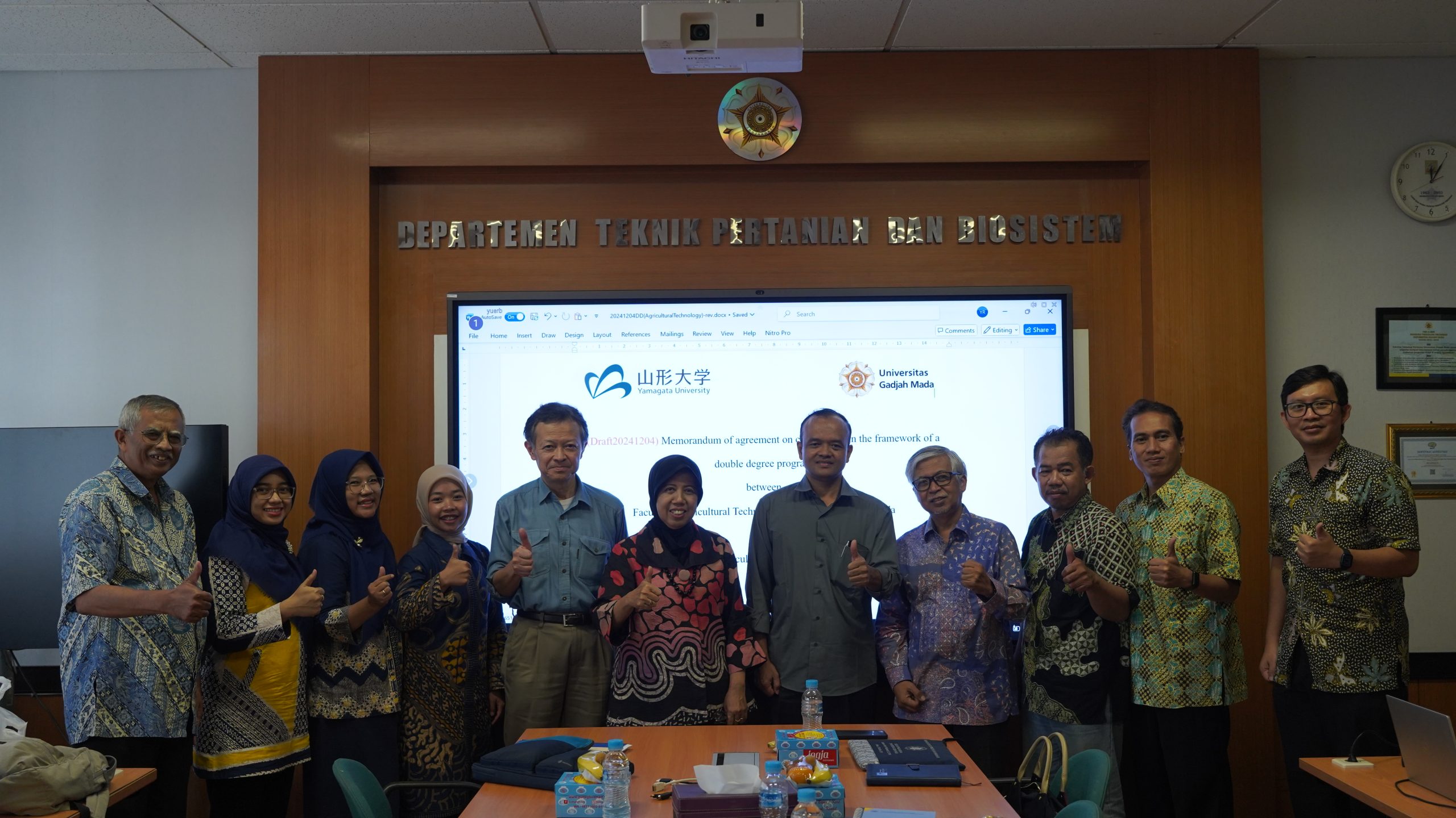 FTP UGM dan Faculty of Agriculture Yamagata University Finalisasi Perjanjian Program Double ...